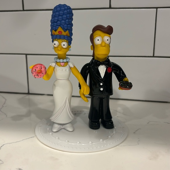 Party Supplies | Homer And Marge Simpson Wedding Cake Topper | Poshmark